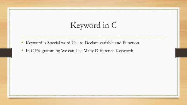 C programming tutorial for Beginner | PPTX