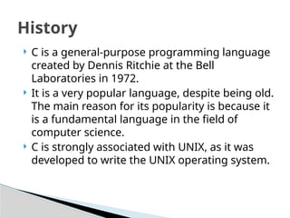 c programming language powerpoint presentation | PPT