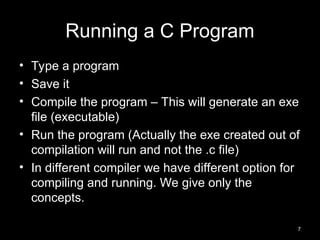 C programming this ppt has overview of c,datatypes and operators | PPT