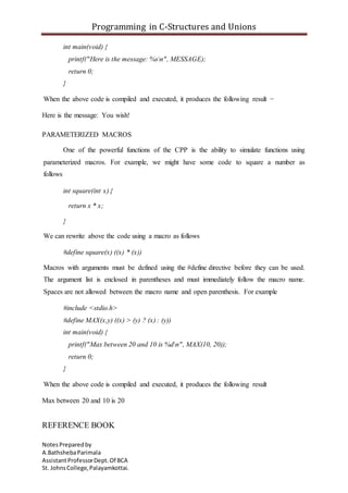 C programming structures & union | DOCX