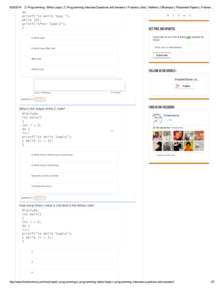 C programming while loops | PDF | Programming Languages | Computing