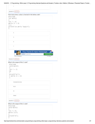 C programming while loops | PDF | Programming Languages | Computing