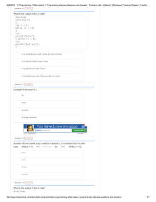C programming while loops | PDF | Programming Languages | Computing