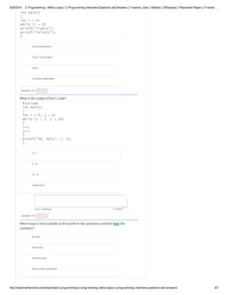 C programming while loops | PDF | Programming Languages | Computing