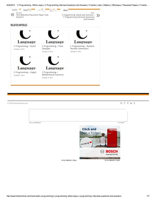 C programming while loops | PDF | Programming Languages | Computing