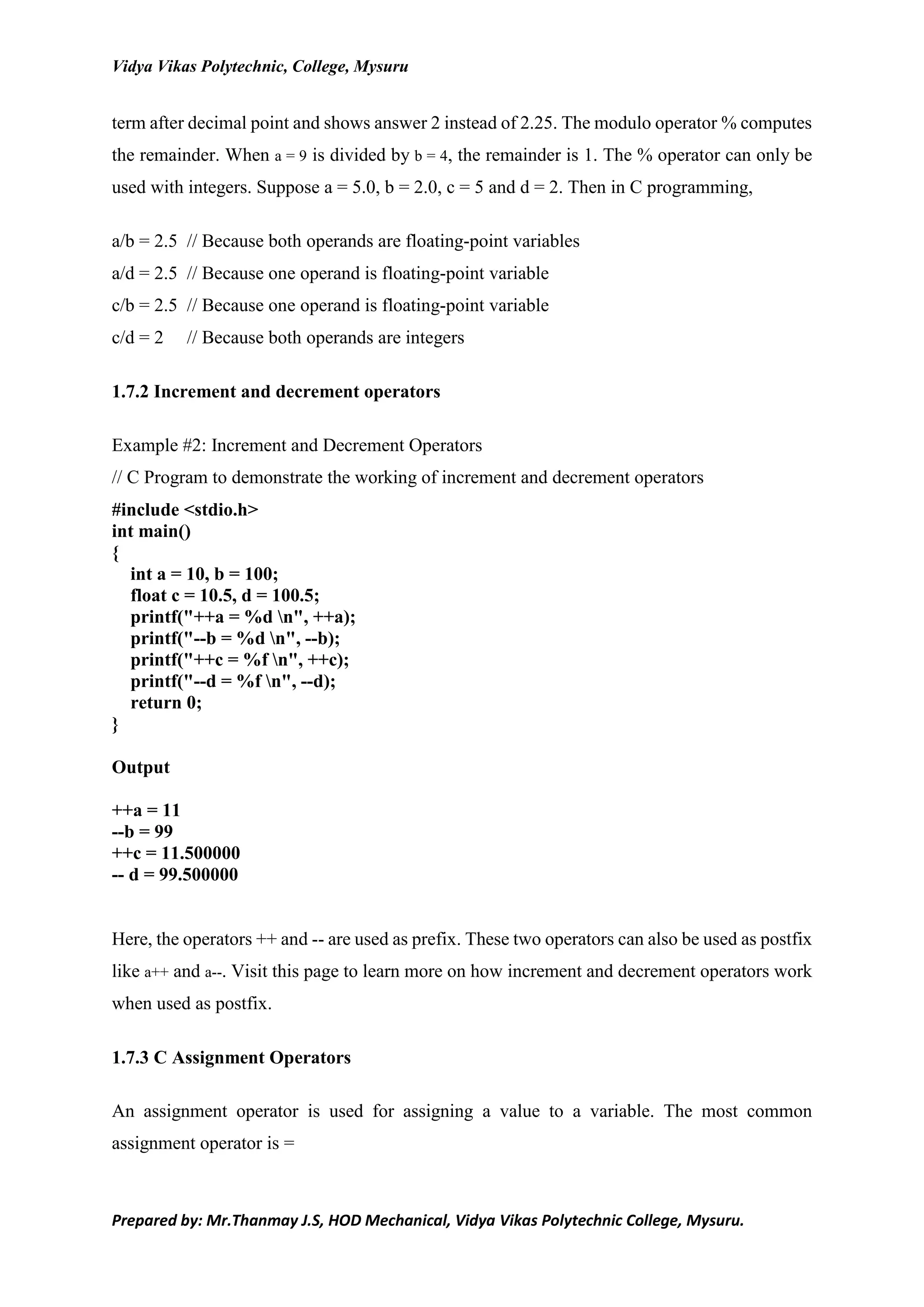 C programming Lab Manual 15 me47p | PDF