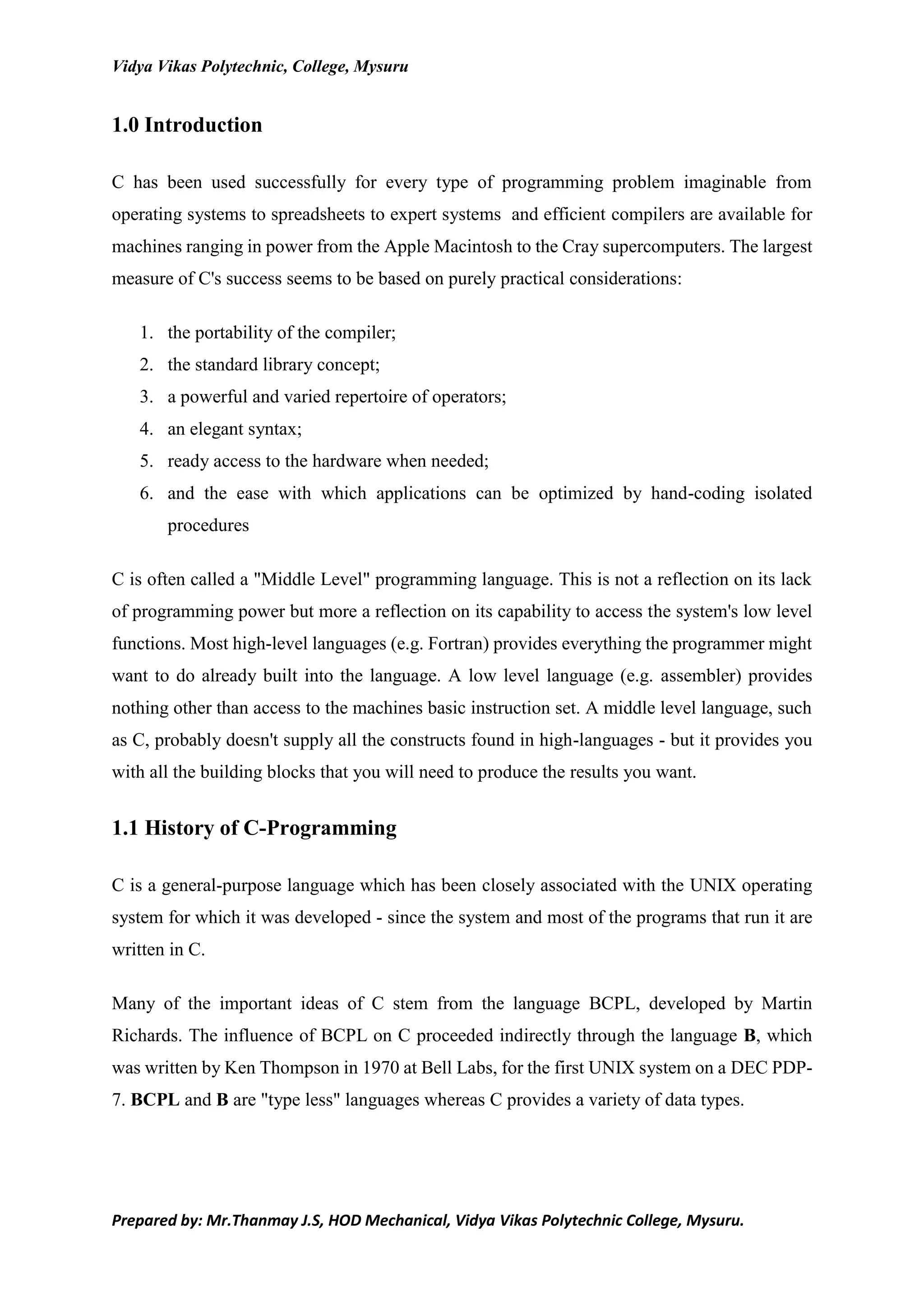 C programming Lab Manual 15 me47p | PDF