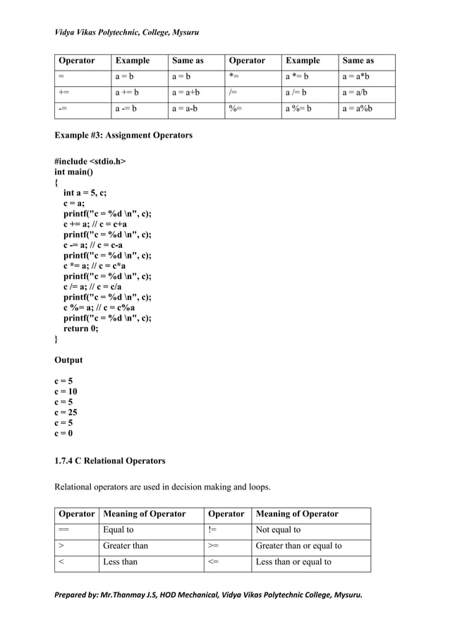 C programming Lab Manual 15 me47p | PDF