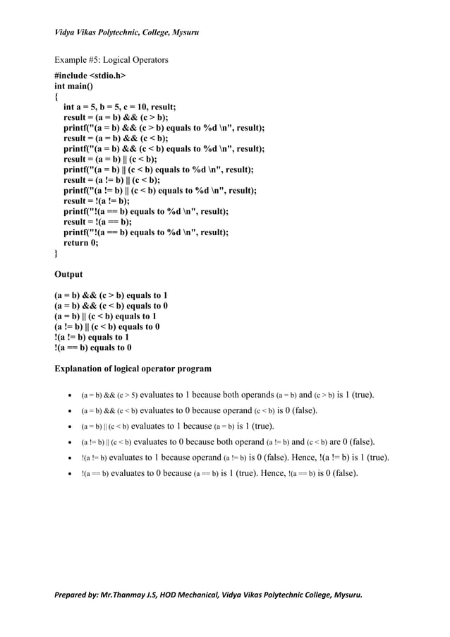 C programming Lab Manual 15 me47p | PDF