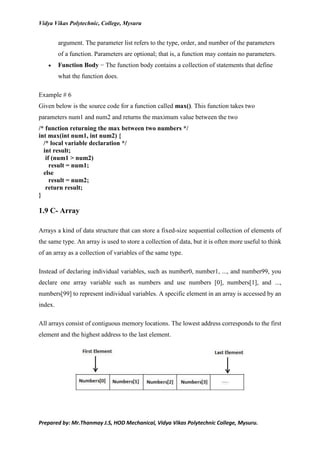 C programming Lab Manual 15 me47p | PDF