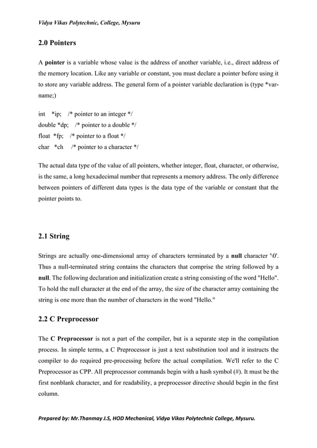 C programming Lab Manual 15 me47p | PDF