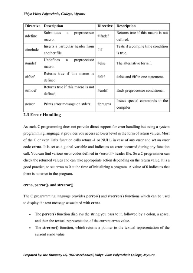 C programming Lab Manual 15 me47p | PDF