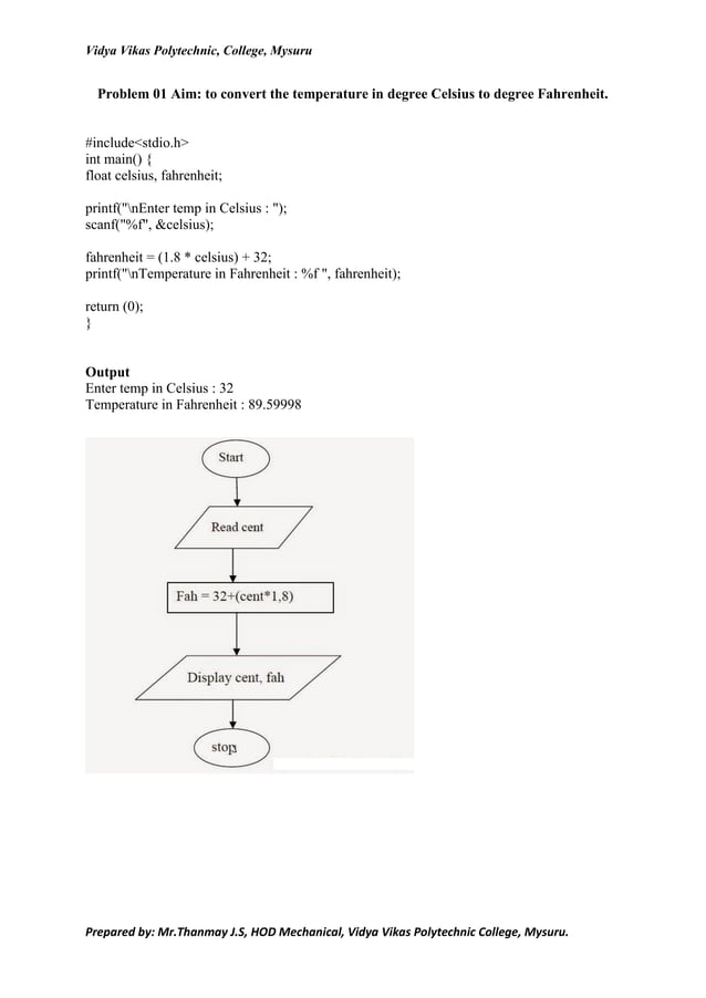 C programming Lab Manual 15 me47p | PDF