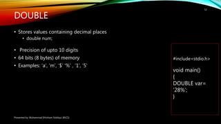 C programming Tutorial Session 2 | PPT