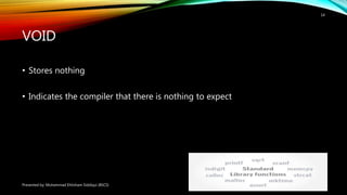 C programming Tutorial Session 2 | PPT