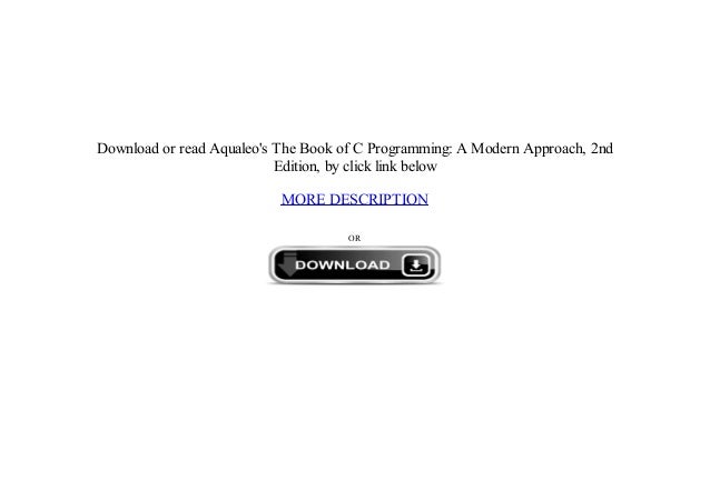 Epub C Programming A Modern Approach 2nd Edition By K N King Full…