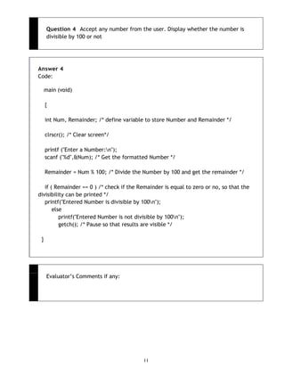 C Programming Assignment | PDF