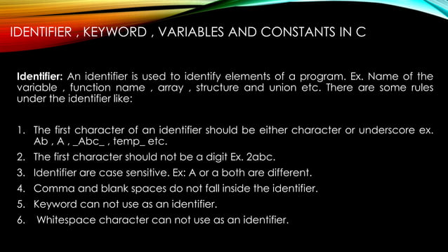 C programming Basics | PPT