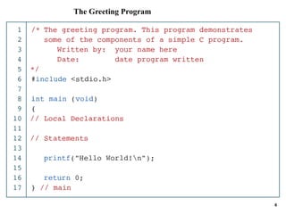 C Programming language basic for students | PPTX