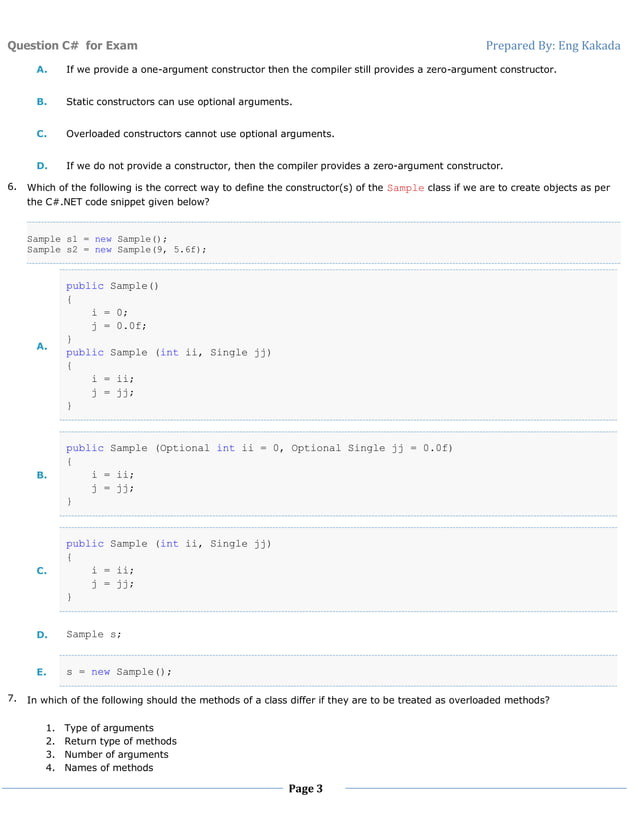 C# programming constructors | PDF