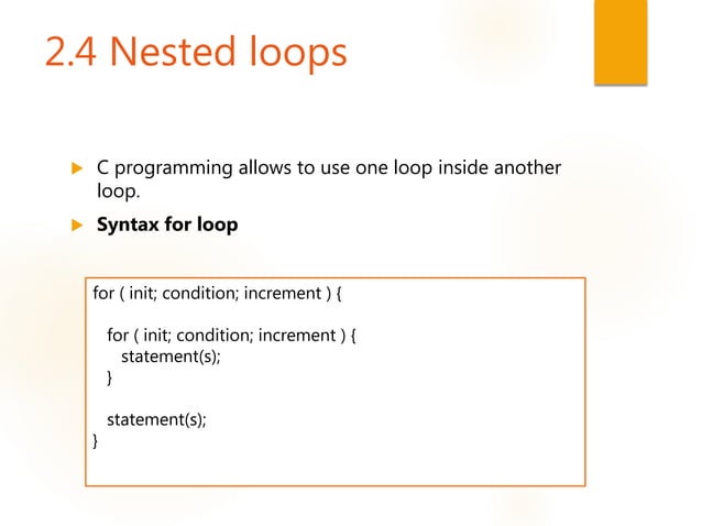 C Programming: Control Structure