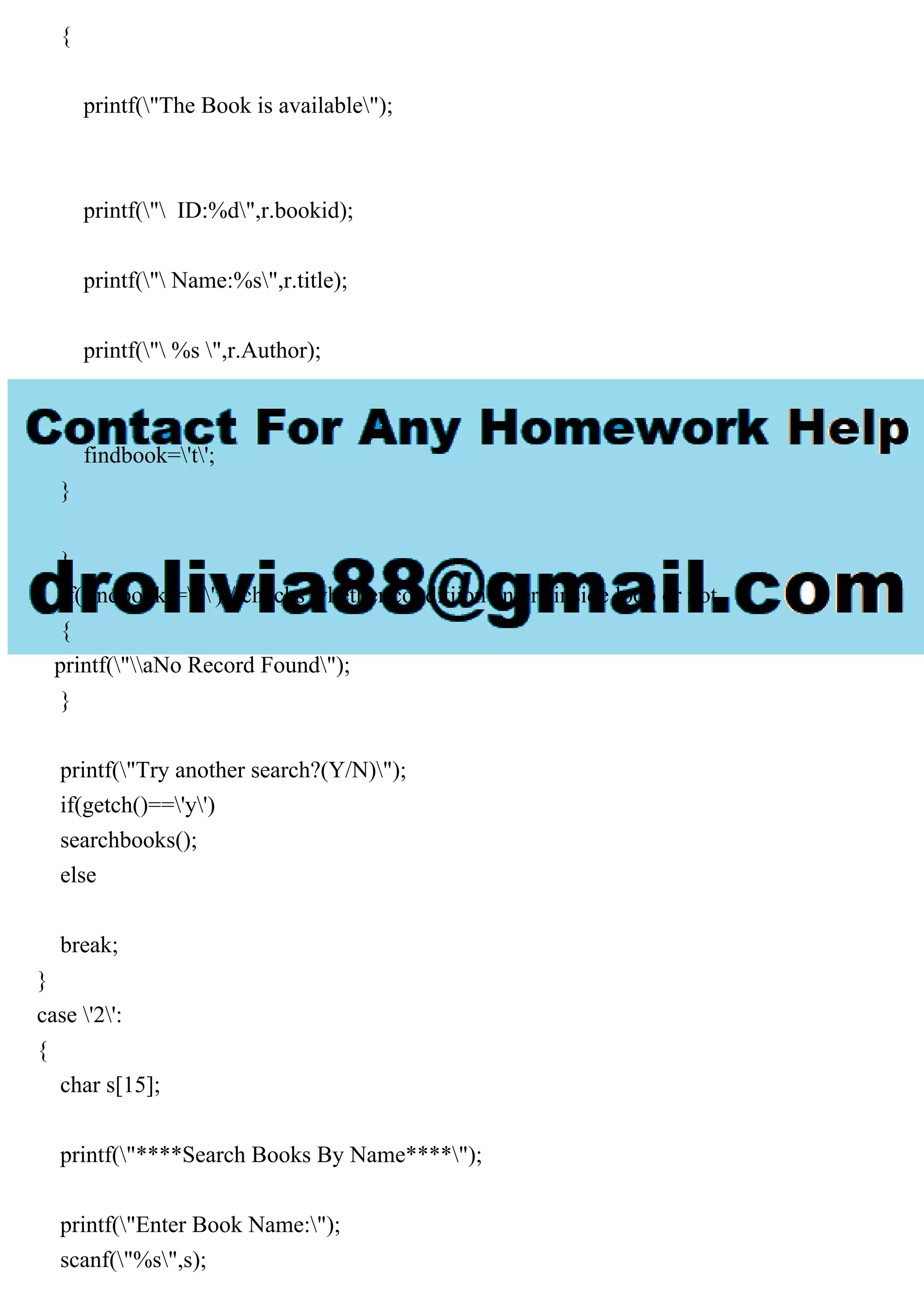 C programming Create a system managing a mini library system. Eve.pdf
