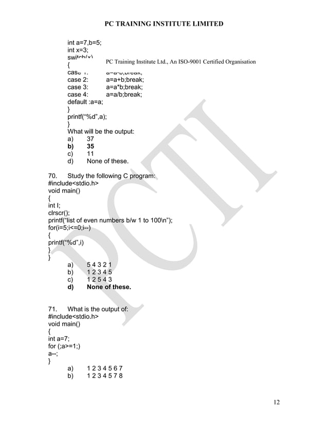 C programming & data structure | DOC | Programming Languages | Computing