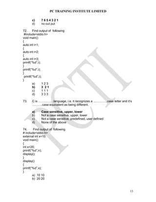 C programming & data structure | DOC | Programming Languages | Computing