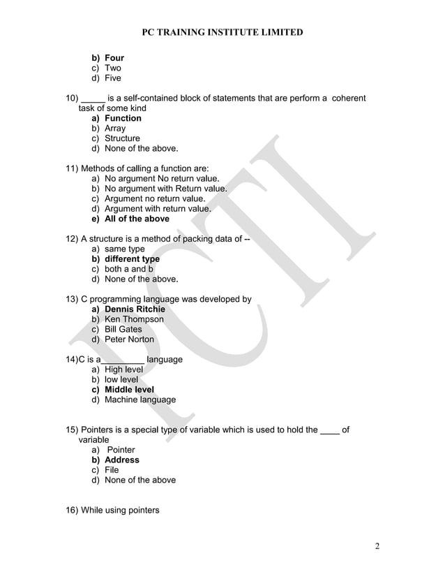C Programming And Data Structure Doc Programming Languages Computing