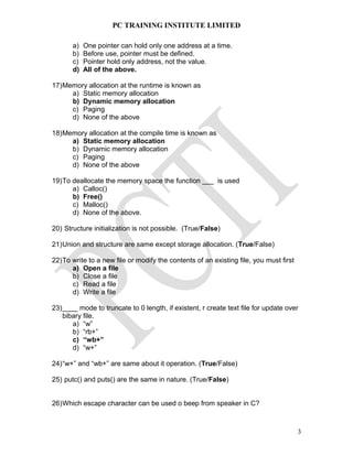 C programming & data structure | DOC | Programming Languages | Computing