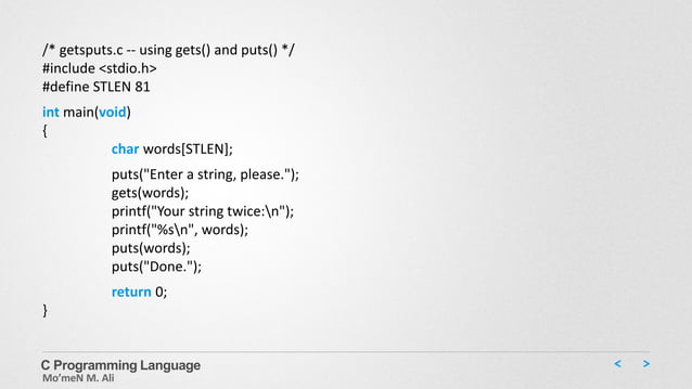 C Programming And Data Structure Character Strings And String Functions Ppt