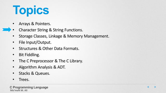 C Programming And Data Structure Character Strings And String Functions Ppt