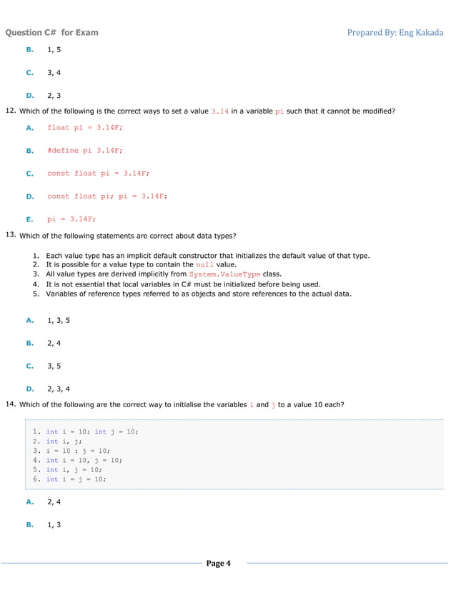 C# programming datatypes | PDF C# programming datatypes | PDF