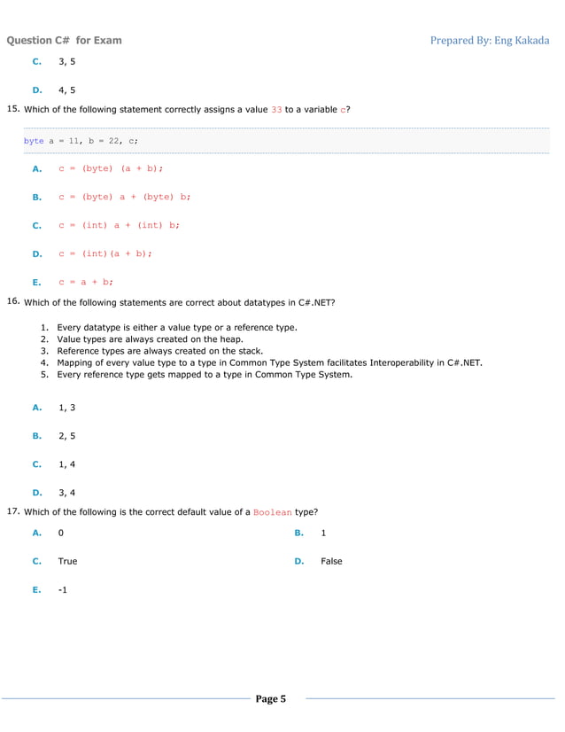 C# programming datatypes | PDF