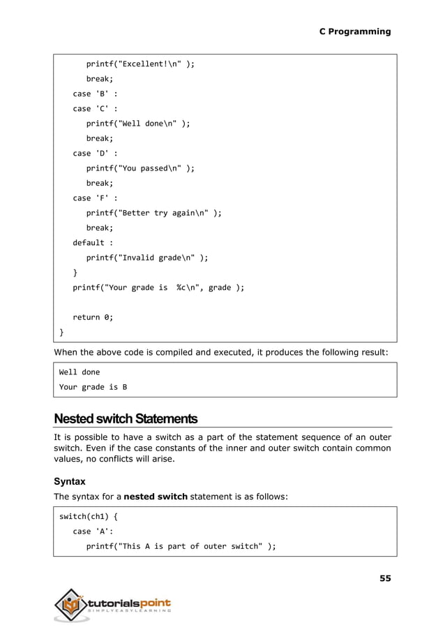 C programming decision making | PDF | Programming Languages | Computing