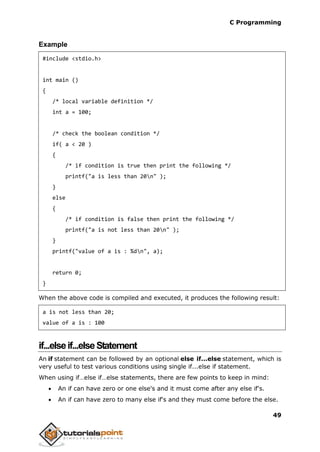 C programming decision making | PDF | Programming Languages | Computing