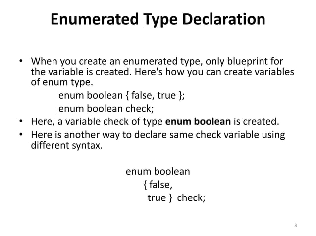 C programming enumeration | PPTX
