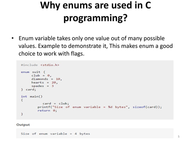C programming enumeration | PPTX
