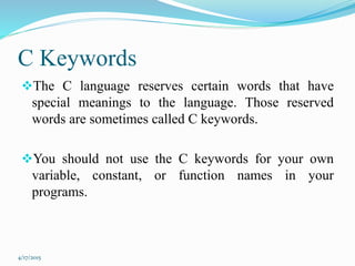 C programming language | PPT