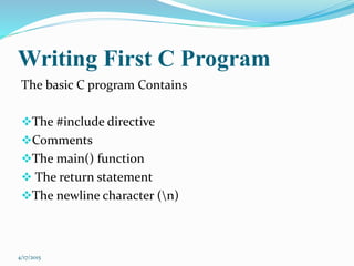 C programming language | PPT
