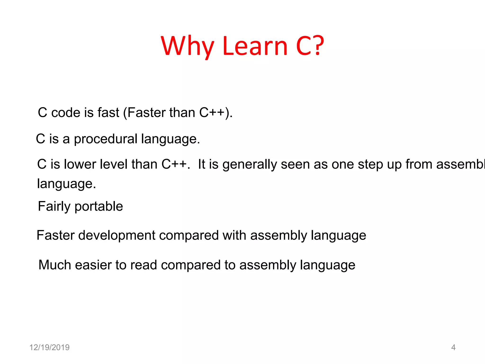 Introduction To C | PPT