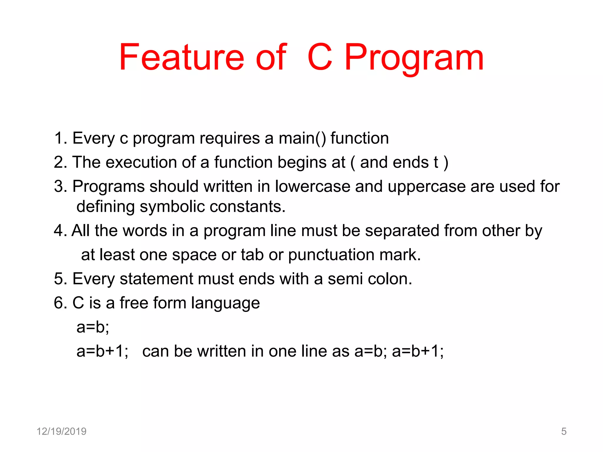 Introduction To C | PPT