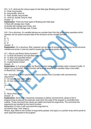 C Language MCQ Programming Theory Questions | PDF | Programming Languages | Computing