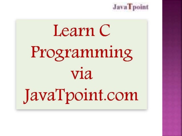 C Programming Language Tutorial Pptx Programming Languages Computing