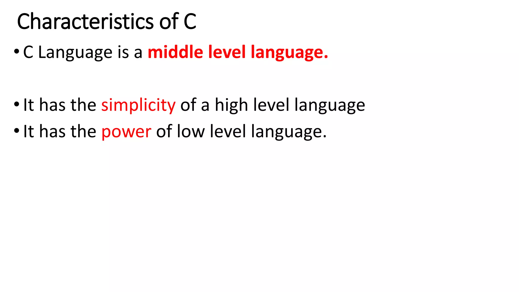 C Programming Lecture 2 Structure Of A C Programpptx Programming 9672