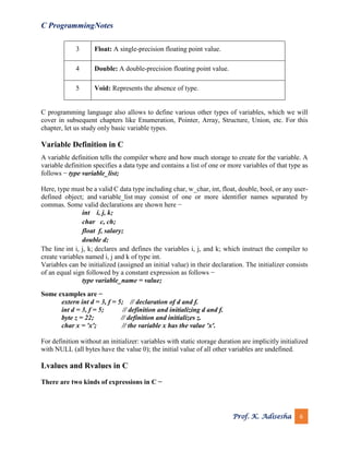 C programming notes | PDF