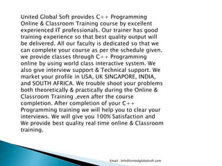 C++ programming Online Training in Hyderabad | PPTX