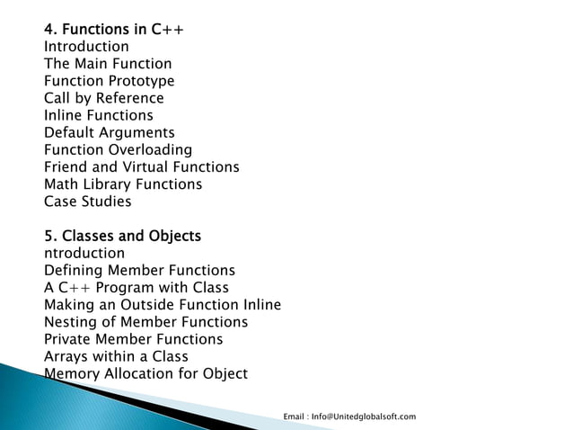 C++ programming Online Training in Hyderabad | PPTX