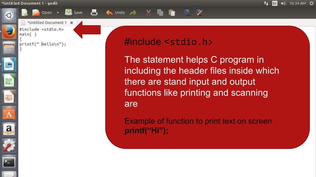 C programming on Ubuntu | PPTX