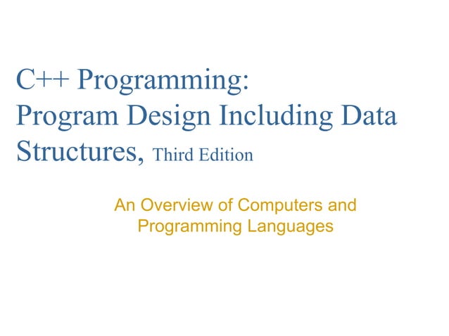 C Programming Program Design Including Data Structures Ppt